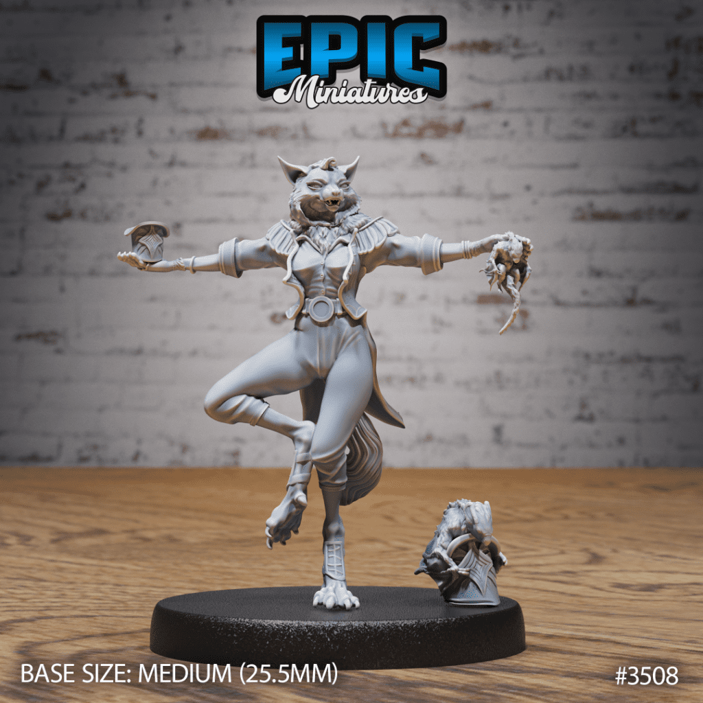 Cat Folk Magician Greetings | Haven 3D Prints