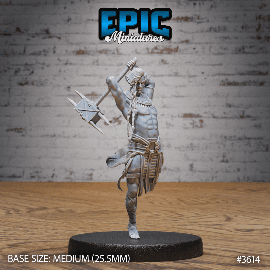 Cave Elf Barbarian Attack | Haven 3D Prints