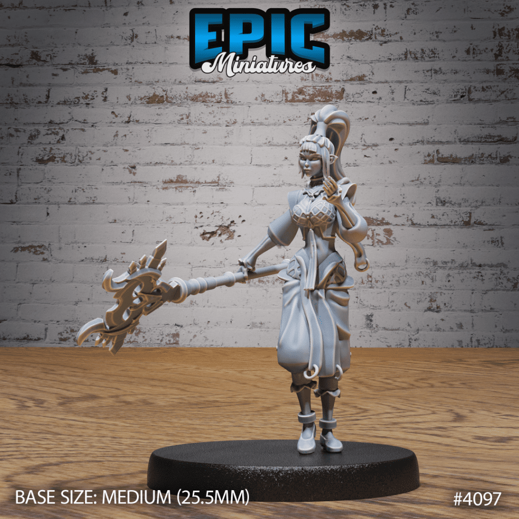 Elf Sorceress Attack | Haven 3D Prints
