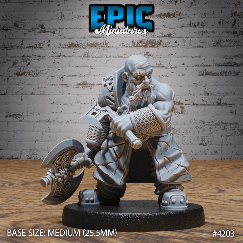 Dwarf Tribe Axe Warrior | Haven 3D Prints