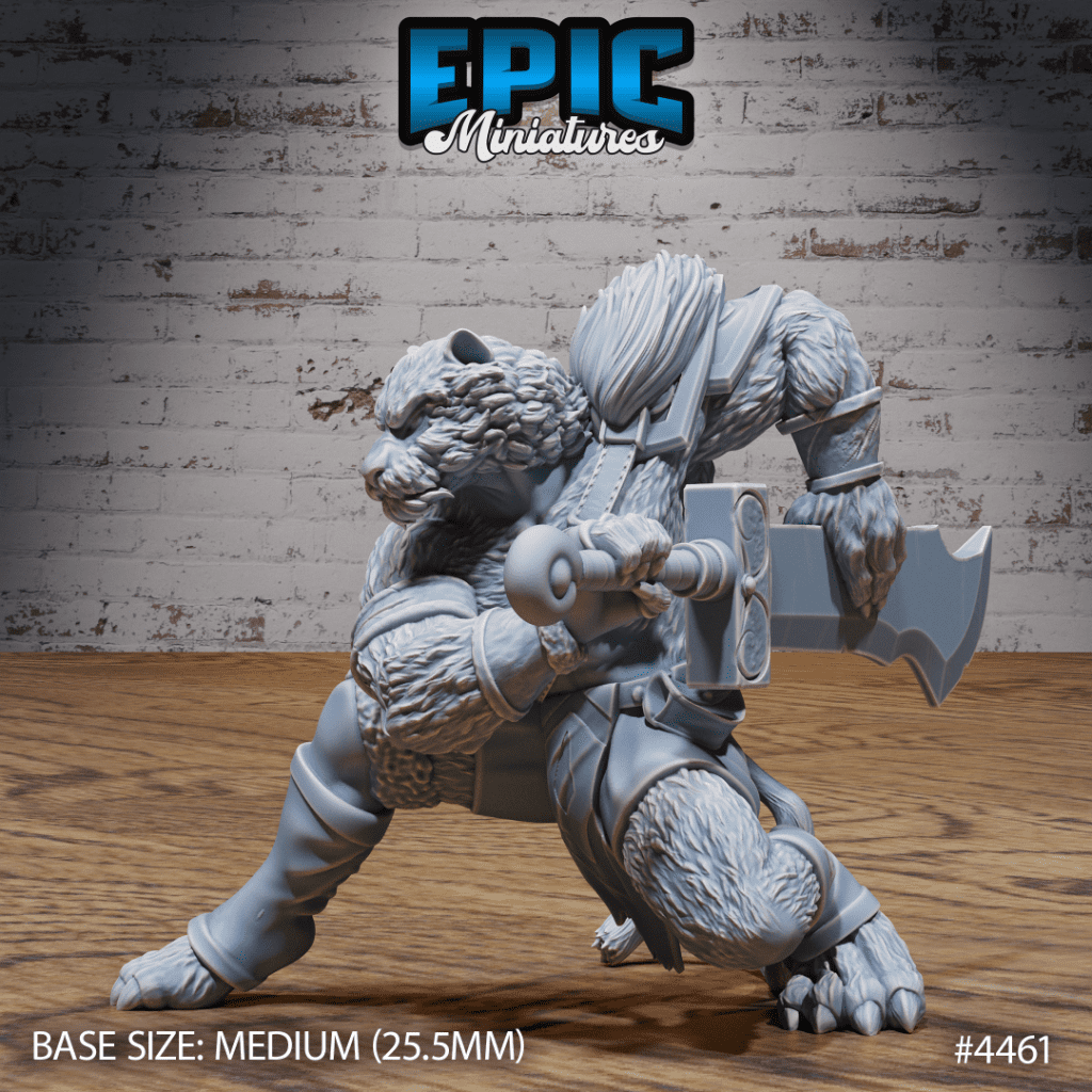 Tiger Folk Adventurer Attack | Haven 3D Prints