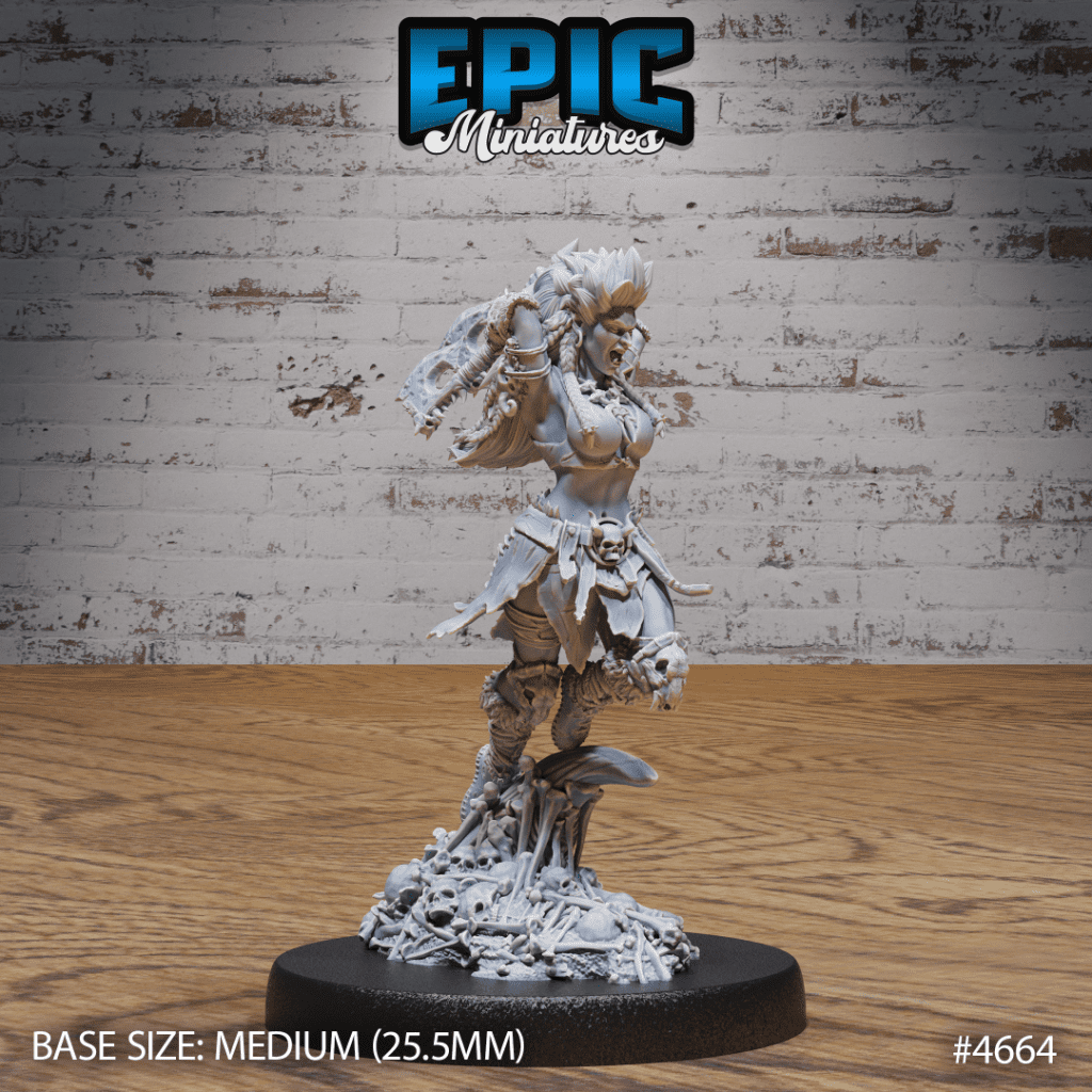 Orc Lady Adventurer Attack | Haven 3D Prints