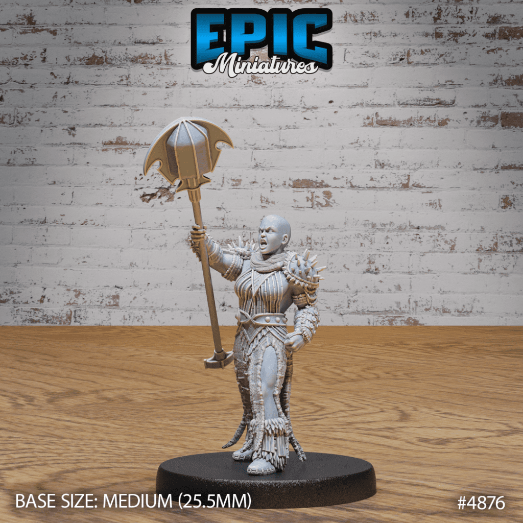 Bald Dwarf Female Battleroar | Haven 3D Prints