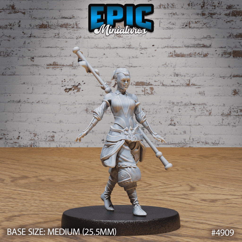 Monk Adventurer Female | Haven 3D Prints