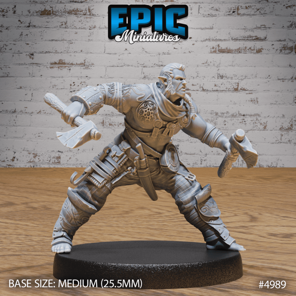 Half Orc Adventurer Axes | Haven 3D Prints