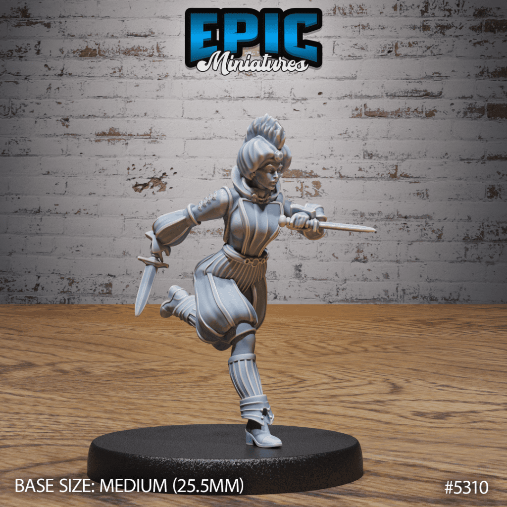 Bard Adventurer Female Run | Haven 3D Prints