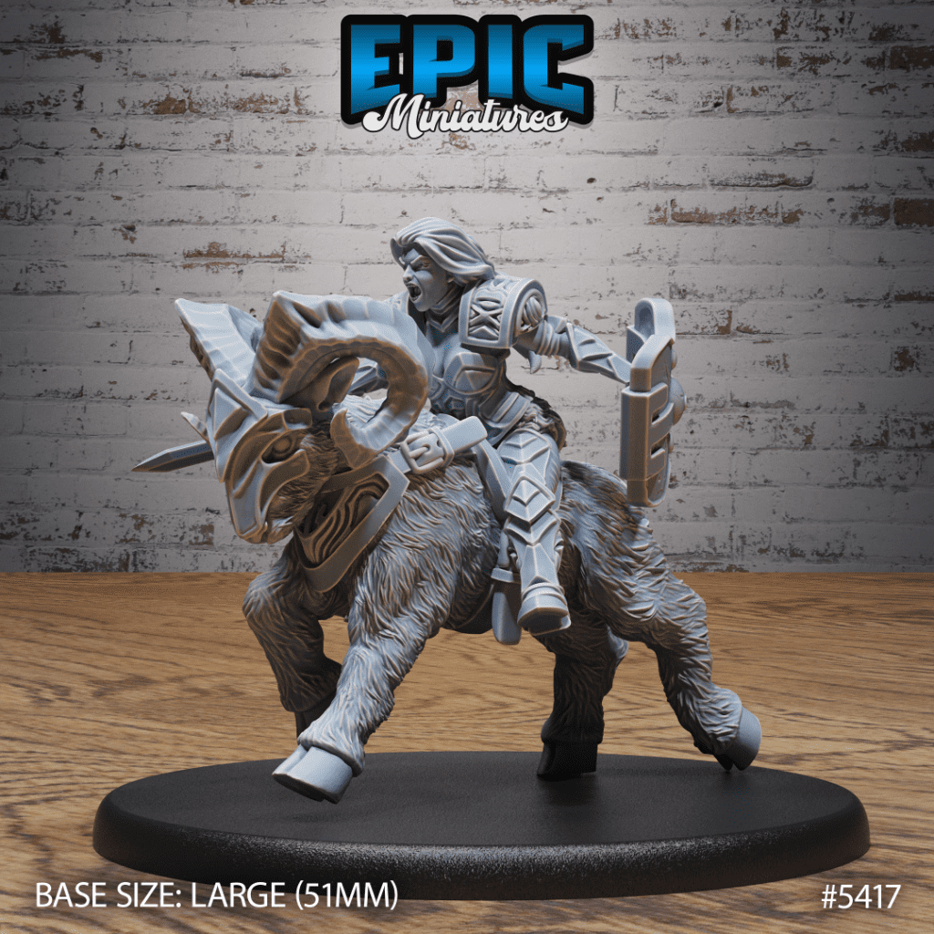 Dwarf Female Bandit Goat Rider | Haven 3D Prints